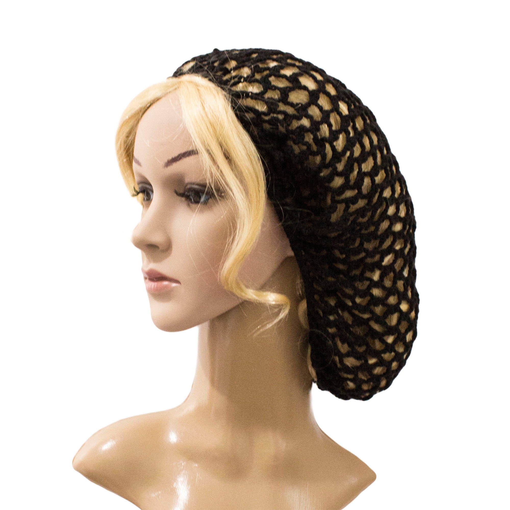 Black hair snood for women PATTERN 1940s style snood