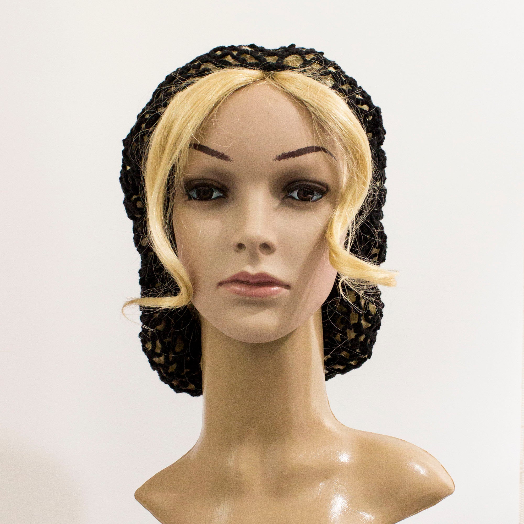 Black hair snood for women PATTERN 1940s style snood