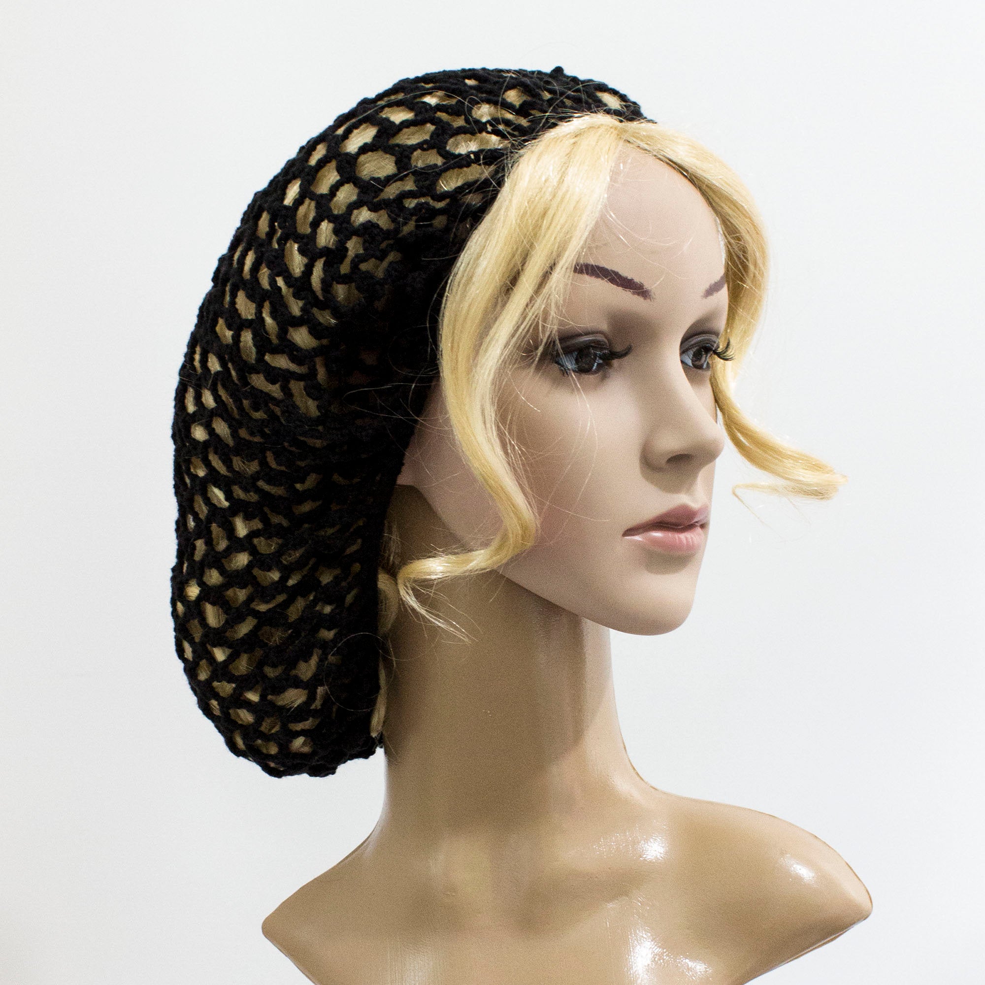 Black hair snood for women PATTERN 1940s style snood